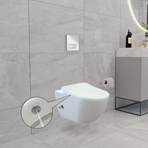 Franco Integrated Rimless Wall Hung Combined Bidet Toilet With Soft Cl ...