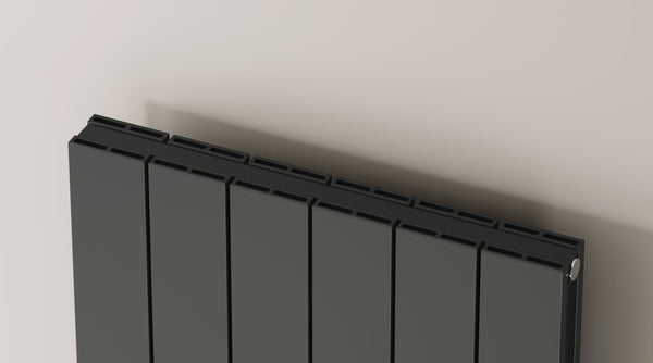 Reina Casina Horizontal Double White / Anthracite Aluminium Radiator ...
