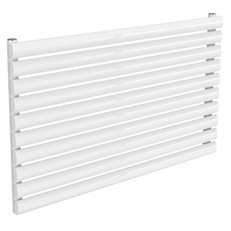Reina Nevah Horizontal Single Panel Designer Radiator in White / Anthr ...